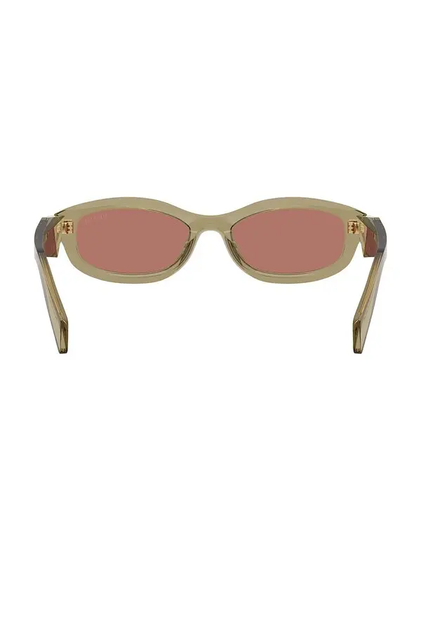 Prada Rectangular Sunglasses In Grey