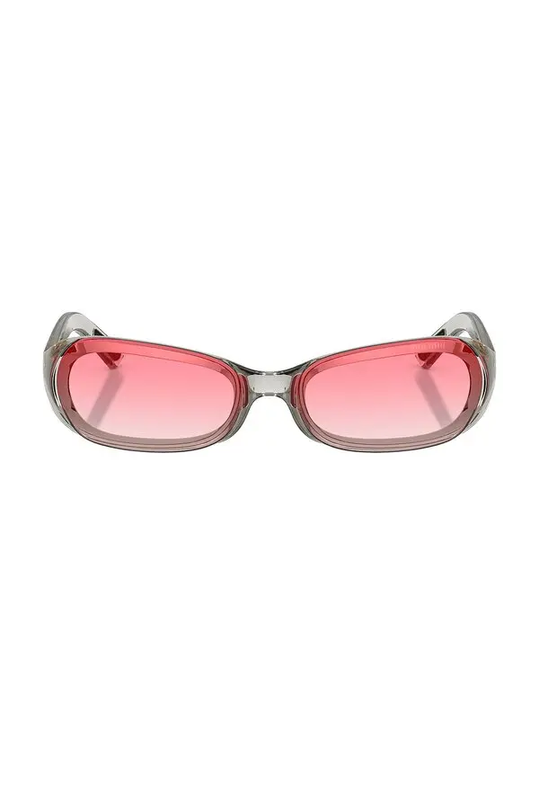 Miu Miu Oval Sunglasses In Grey - Transparent