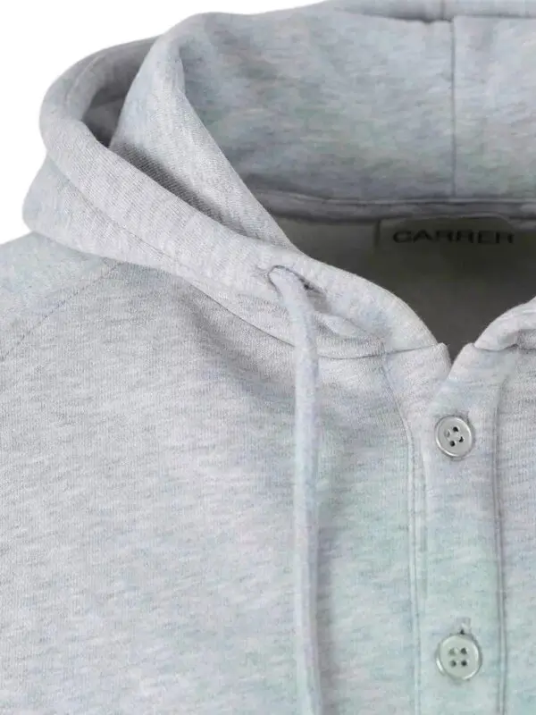 CARRER Kyd Raglan-sleeve Button-fastening Hoodie