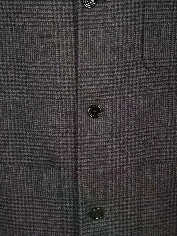 LARDINI Check -pattern Long-sleeve Overshirt