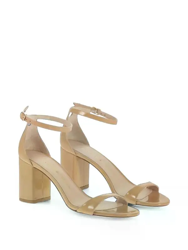 STUART WEITZMAN Nudist Block Patent-finish Block-heel Sandals