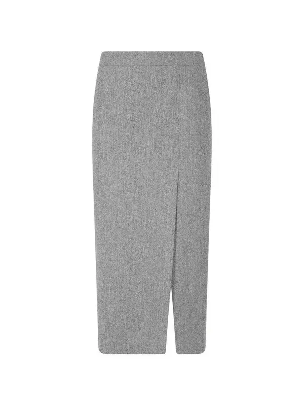 ISABELLE BLANCHE Herringbone Wrap Midi Skirt