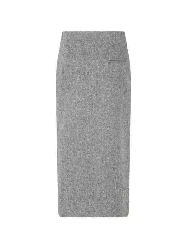 ISABELLE BLANCHE Herringbone Wrap Midi Skirt