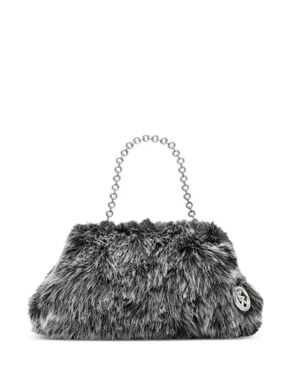 Michael Kors Large Cloud Faux-fur Clutch Bag - Black