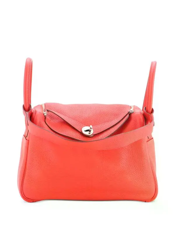 Hermès Lindy Bag Clemence 30 Shoulder Bag - Red