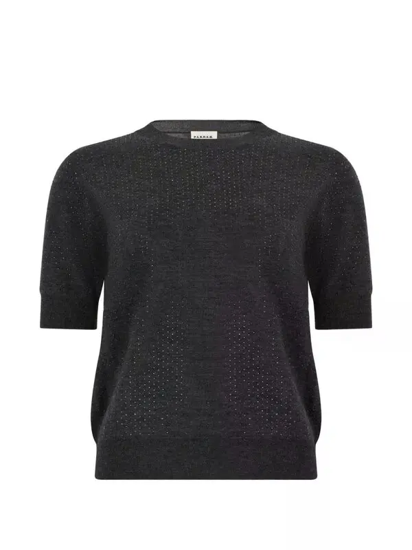 P.a.r.o.s.h Crystal-embellished Short-sleeve Sweater