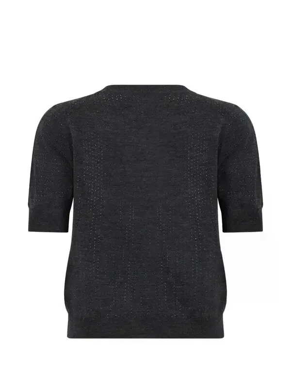 P.a.r.o.s.h Crystal-embellished Short-sleeve Sweater
