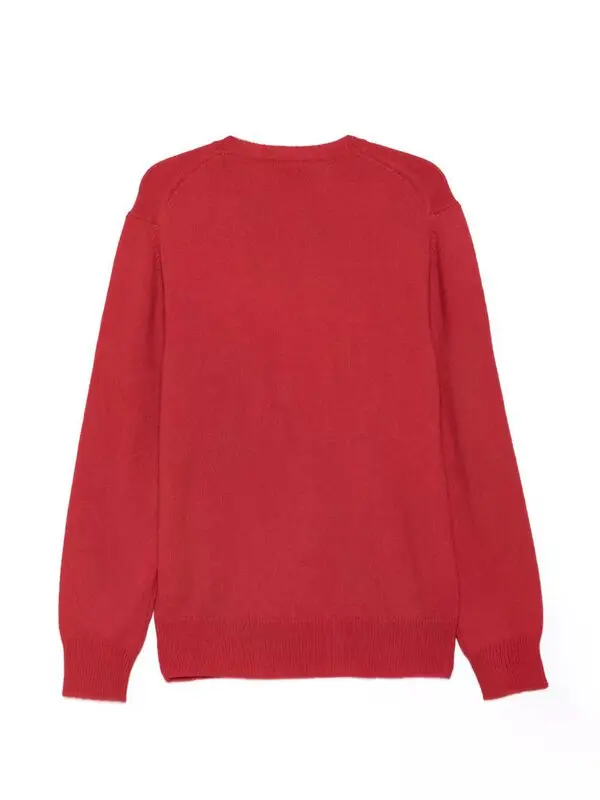 BARACUTA Logo-embroidered Sweater - Red