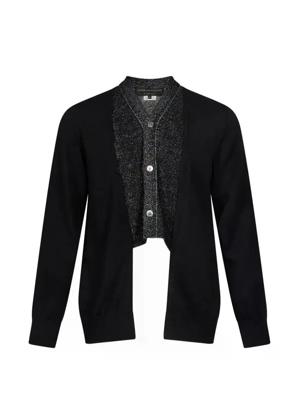 Comme Des Garçons Layered-effect Fine-knit Cardigan