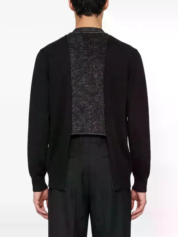 Comme Des Garçons Layered-effect Fine-knit Cardigan