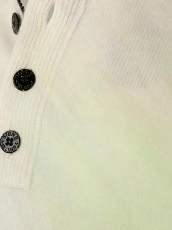 Stone Island Button-placket Logo-patch Sweater