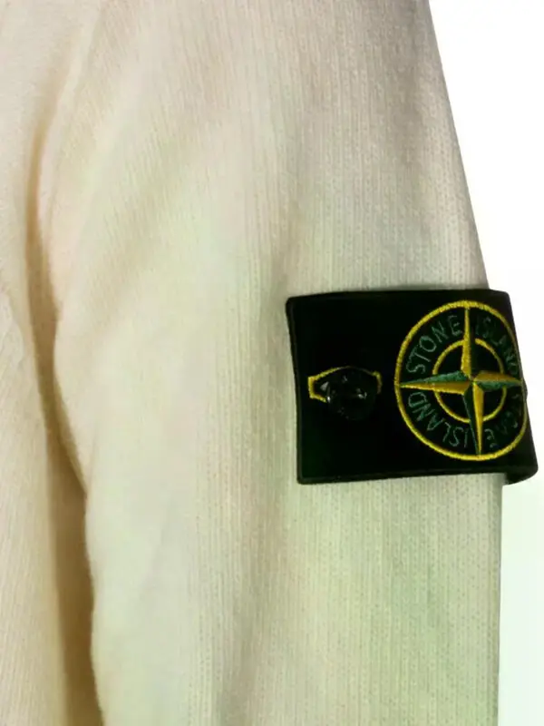 Stone Island Button-placket Logo-patch Sweater
