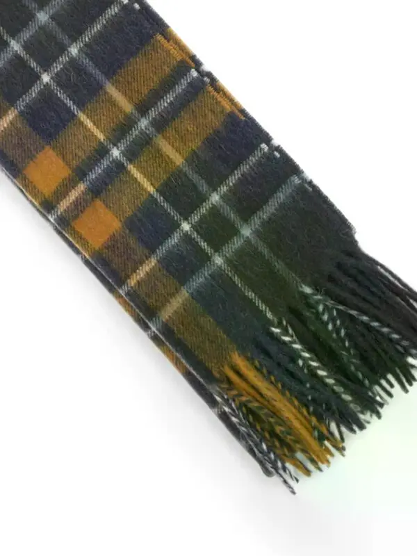 Barbour New Check Tartan Fringed Scarf
