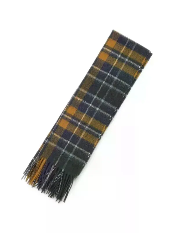 Barbour New Check Tartan Fringed Scarf