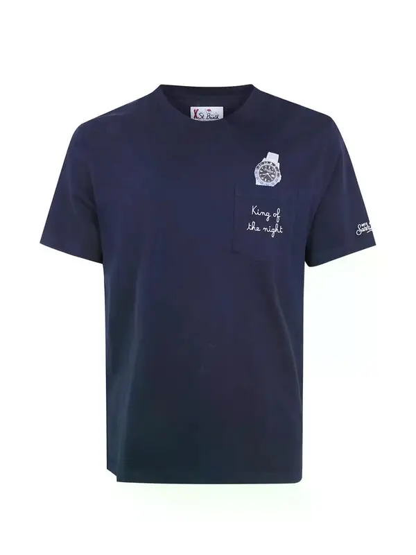MC2 SAINT BARTH Austin Embroidered Chest-pocket T-shirt