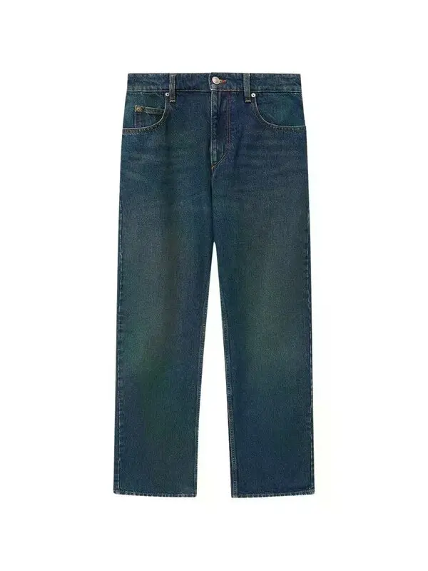 MARANT ETOILE Dromie Faded-effect Straight-leg Jeans - Blue