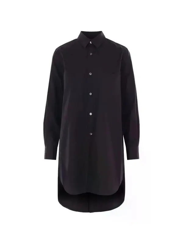 Comme Des Garçons Chest-pocket Cotton Shirt - Black