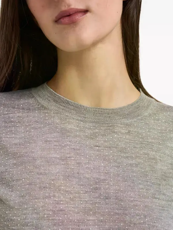 P.a.r.o.s.h Rhinestone-embellished Short-sleeve Sweater
