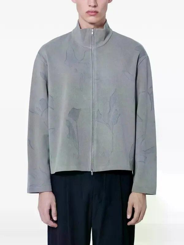 Our Legacy Silt Flower Patterned Zip-up Sweater