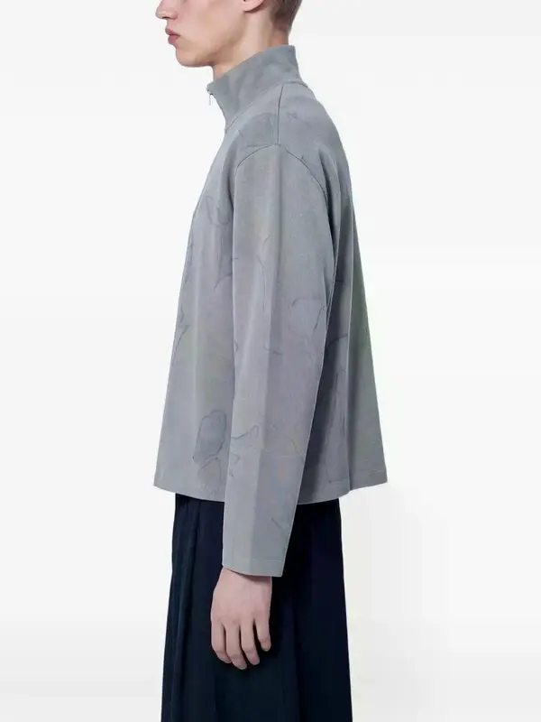 Our Legacy Silt Flower Patterned Zip-up Sweater