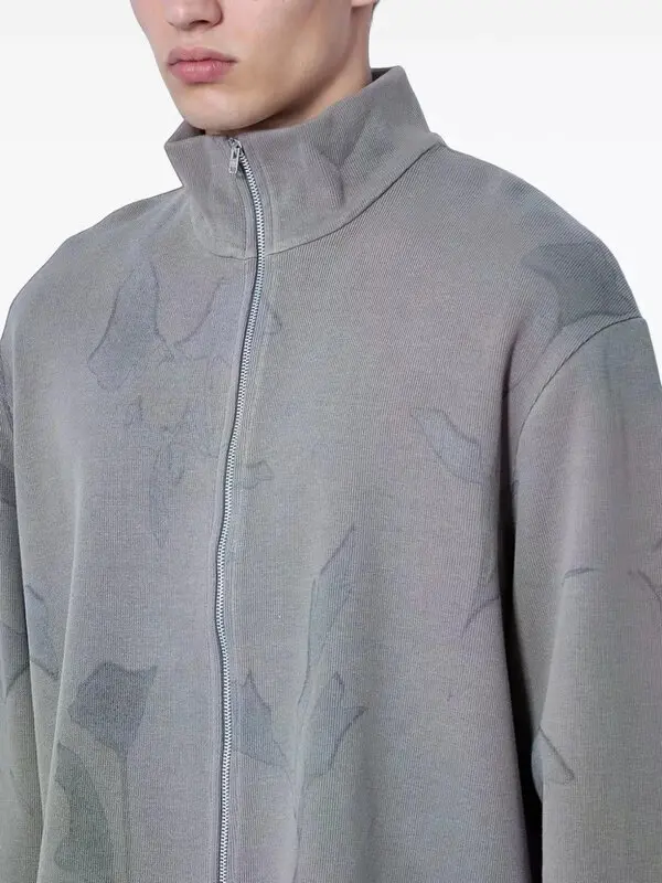 Our Legacy Silt Flower Patterned Zip-up Sweater