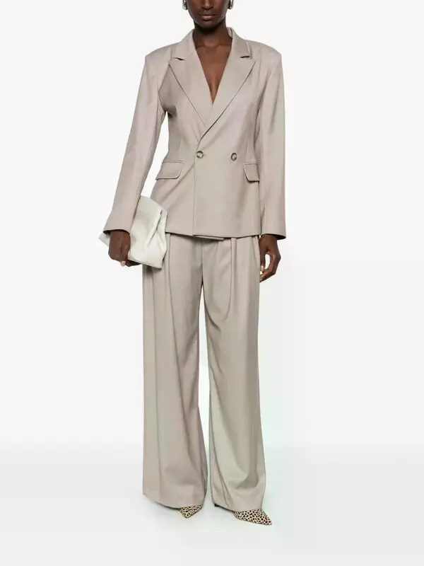 PHILIA LOFT Double-breasted Tie-back Blazer