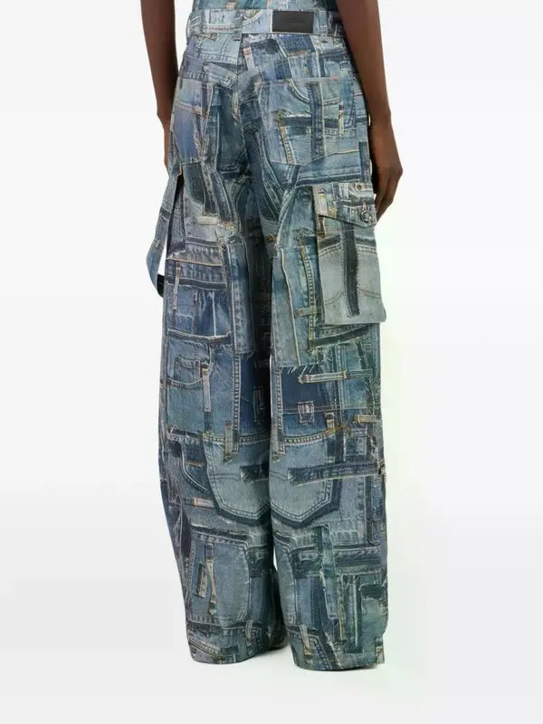 Roberto Cavalli Patchwork Cargo Pants