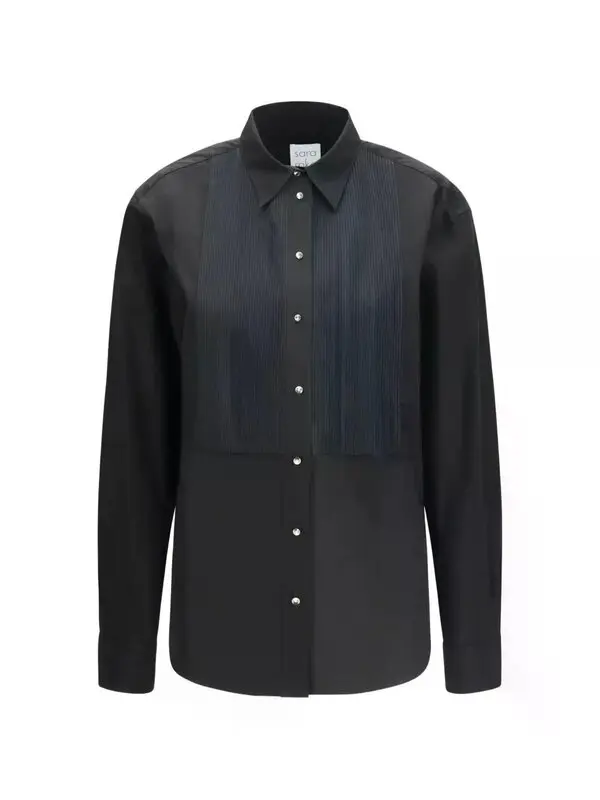 SARA ROKA Sibella Pleated-bib Shirt