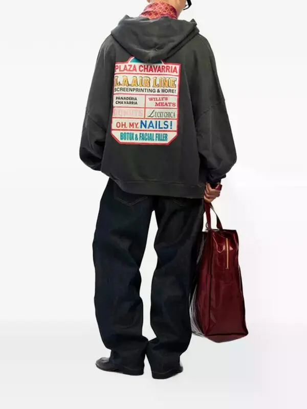 WILLY CHAVARRIA Plaza Graphic-print Zip-up Hoodie