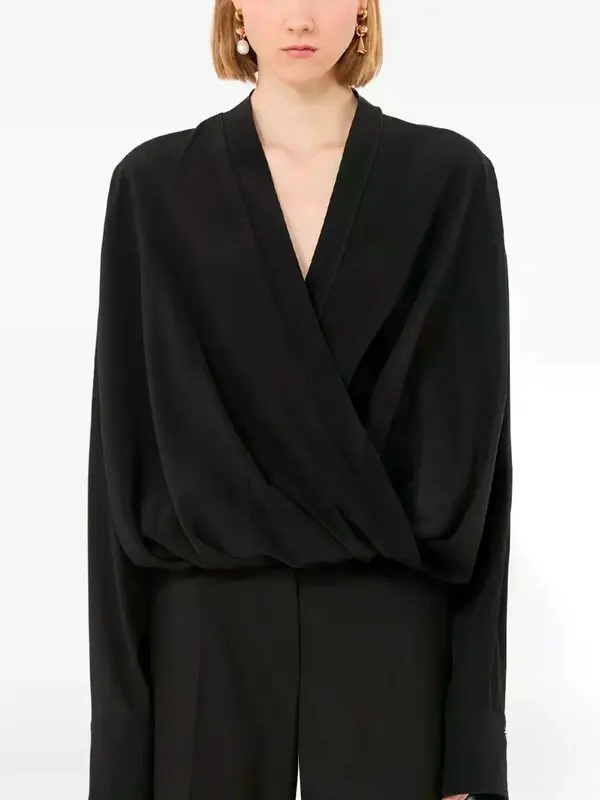 Sportmax Wrap-style Silk Shirt