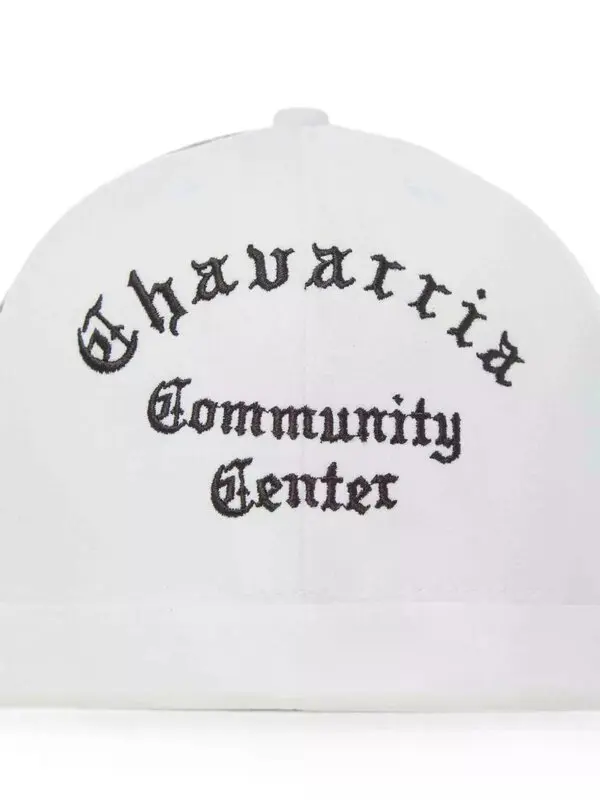 WILLY CHAVARRIA Chavarria Community Center Embroidered Flat-visor Cap - White