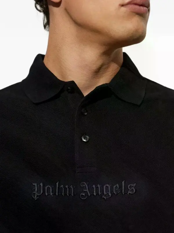 Palm Angels Logo-embroidered Polo Shirt