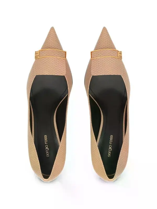 SERGIO ROSSI Sr Evolv Lizard-effect Pumps