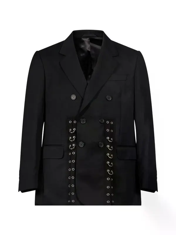 Simone Rocha Eyelet-embellished Double-breasted Blazer