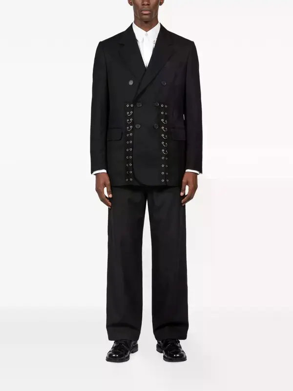 Simone Rocha Eyelet-embellished Double-breasted Blazer