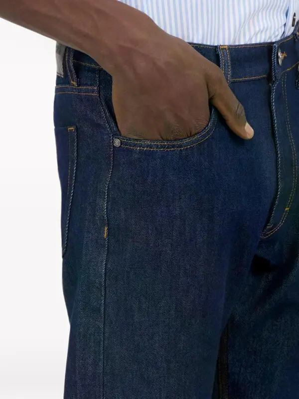 Roberto Cavalli Logo-embroidered Straight-leg Jeans