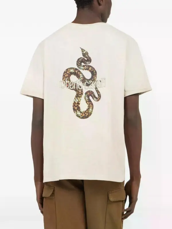 Roberto Cavalli Snake-print T-shirt