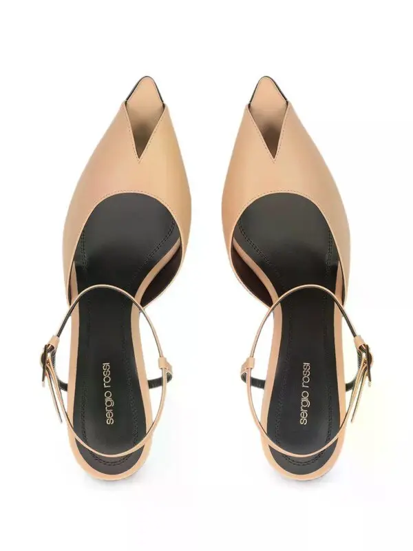 SERGIO ROSSI Beak Buckle-fastening Heeled Sandals