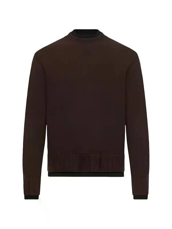 Moncler Logo-patch Layered-effect Sweater - Brown