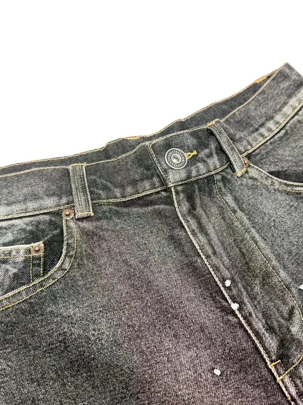 MOSTLY HEARD RARELY SEEN Paint-splatter Wide-leg Jeans