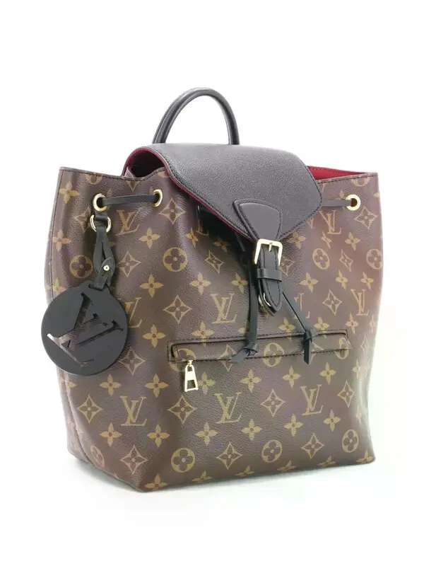 LOUIS VUITTON Montsouris Nm Monogram Canvas With Leather Pm Backpack