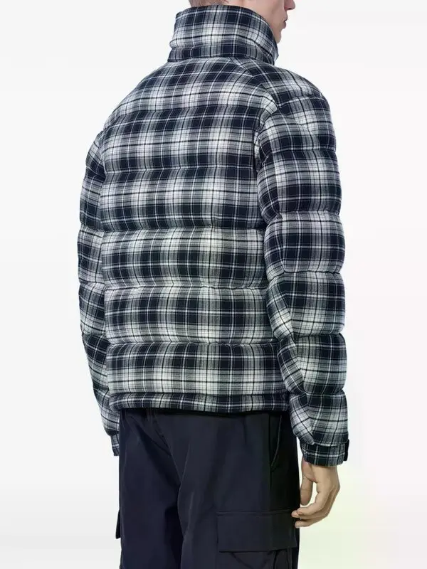 Moncler Airor Check-pattern Hooded Puffer Jacket