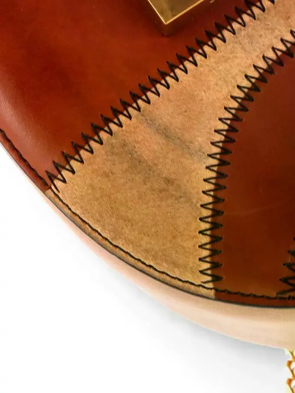 Chloé Drew Patchwork Leather And Suede Small Crossbody Bag