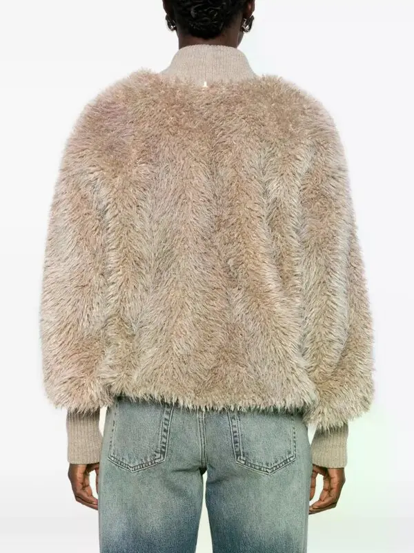 PHILIA LOFT Faux-fur Bomber Jacket