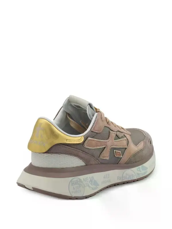 Premiata Logo-patch Panelled Sneakers - Neutrals