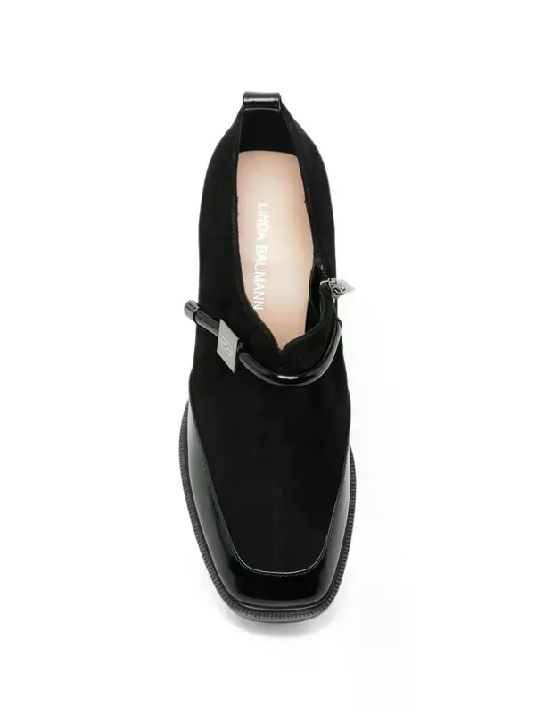 LINDA BAUMANN Panelled Block-heel Pumps