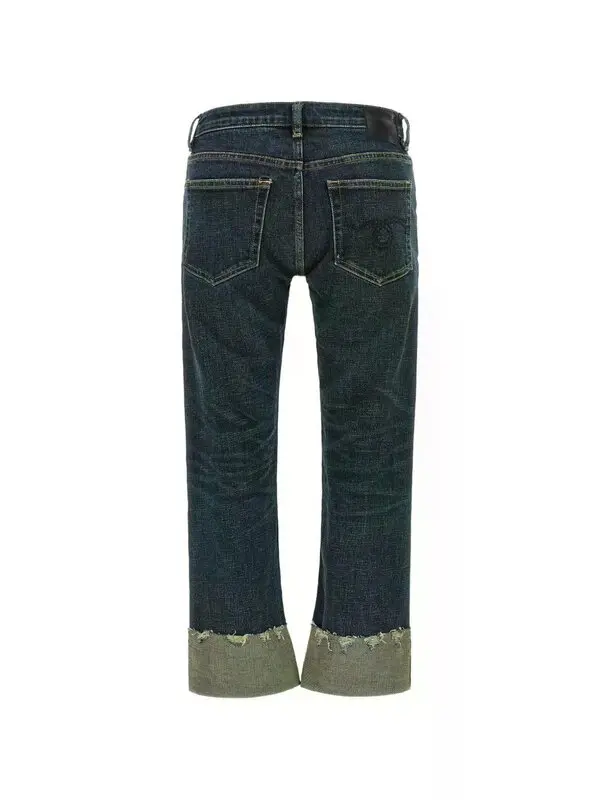 R13 Turn-up Frayed Jeans