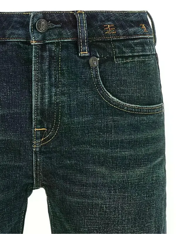 R13 Turn-up Frayed Jeans