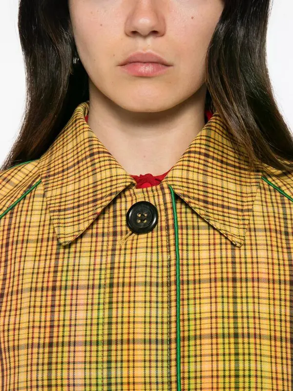 Marni Check-pattern Piping-detail Coat