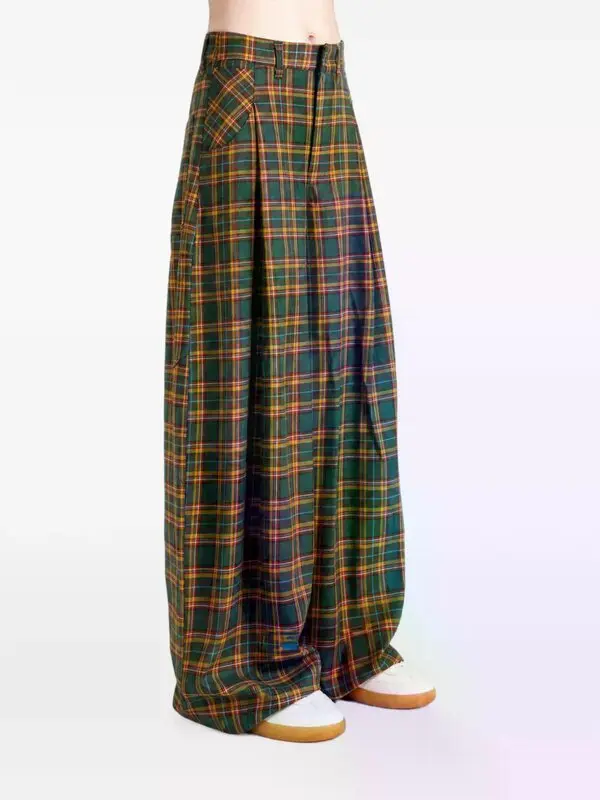 Free People About It Plaid Wide-leg Trousers